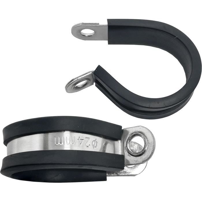 5X 24Mm Colliers De Serrage Avec Garniture En Caoutchouc, Acier Inoxydable V2A I Colliers De ...