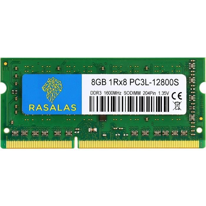 8 Go 1Rx8 Pc3L-12800S Ddr3L 1600Mhz Sodimm Ddr3 Ram 1.35V Cl11 204-Pin ...