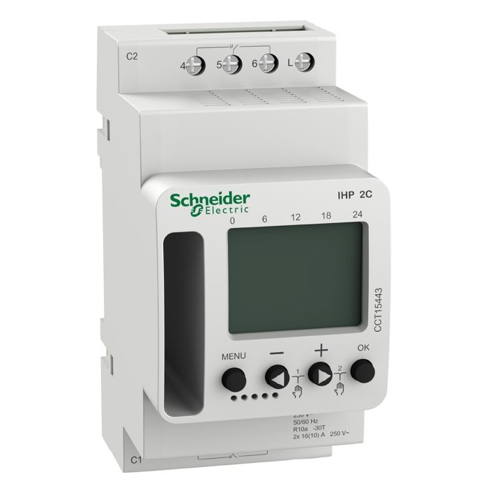 Interrupteur horaire programmable - SCHNEIDER ELECTRIC - Acti9 IHP - 2 ...