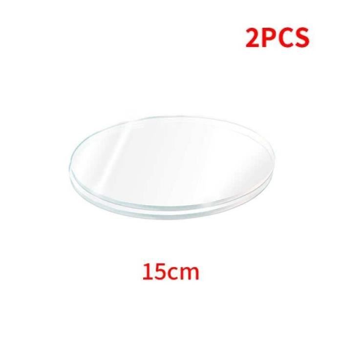 HK07097-Plateau à gâteau rond en acrylique. 2 pièces. bord de gâteau ...