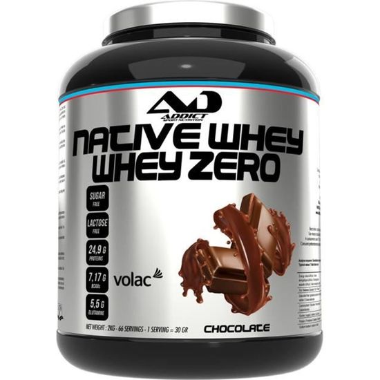 Whey native Addict Sport Nutrition - Native Whey Zero - Chocolate 2000g ...