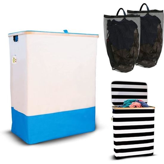 Myul Panier À Linge Couvercle Sac Intérieur – Grand Pliable 160 L 2 ...