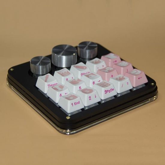 Clavier,Clavier mécanique personnalisable à 15 touches + 3 encodeurs ...