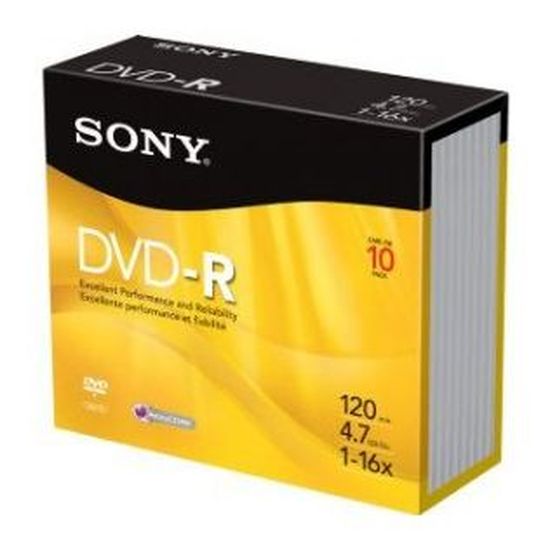 Sony DVD-R 16x, 10 - Cdiscount Informatique
