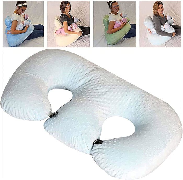 COUSSIN GROSSESSE - COUSSIN ALLAITEMENT-Blue Bleu Oreiller de Grossesse ...