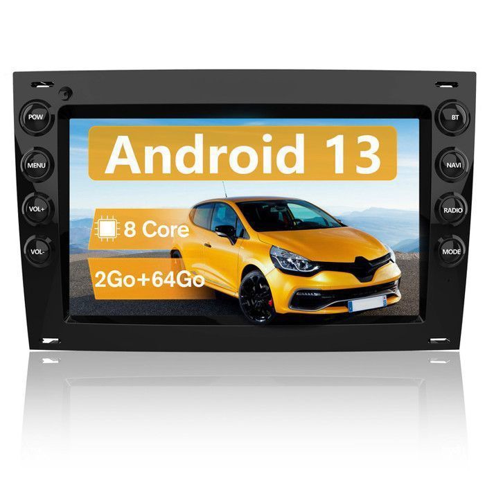 AWESAFE Autoradio Android 13 2Go+64Go pour Megane 2, 7 Pouces Écran Carplay Android Auto ...