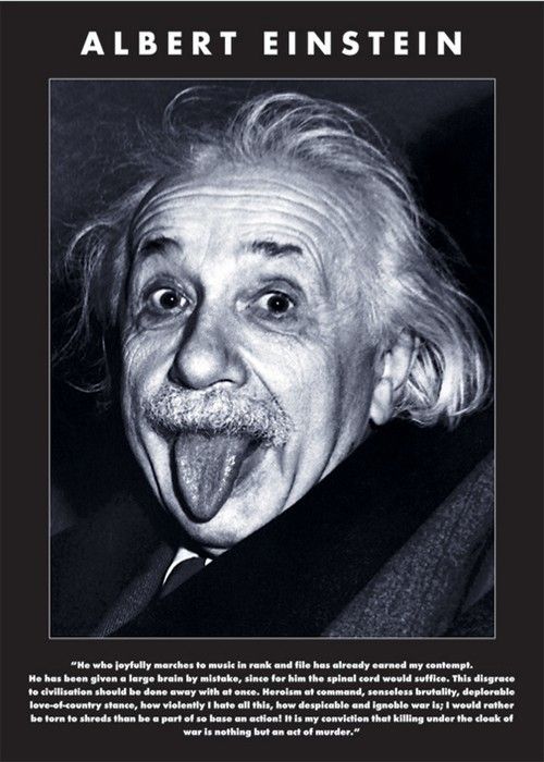 EINSTEIN Albert - Tongue - 40x51cm - Affiche / Poster - Cdiscount Maison
