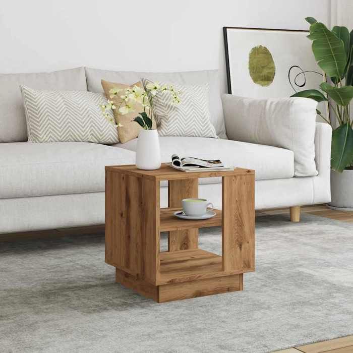 Table basse - BDM - chêne artisanal 40x40x43cm bois d'ingénierie ...