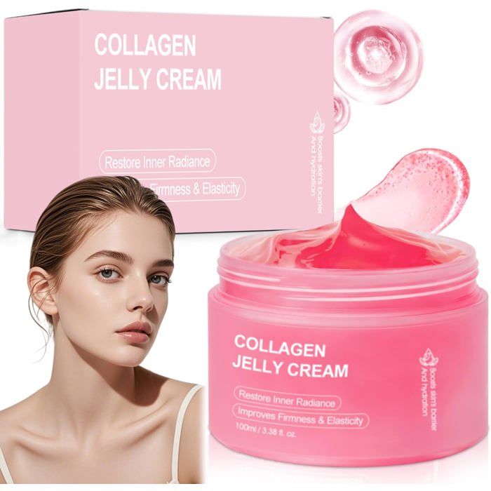 Collagen Jelly Cream, 100g Creme Collagene Visage, Soins Visage ...