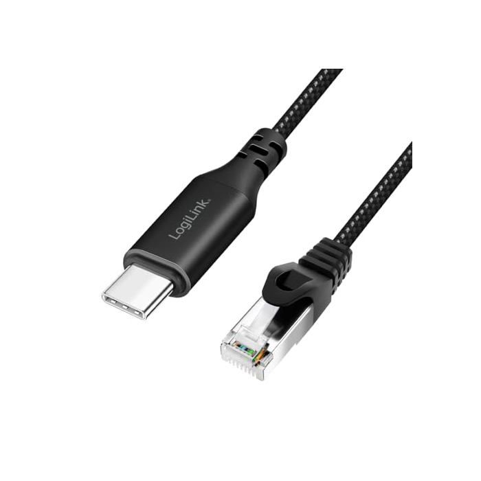 Câble USB-C vers RJ45 - Logilink - CU0410 - 1 Gbps - 1 m - Noir ...