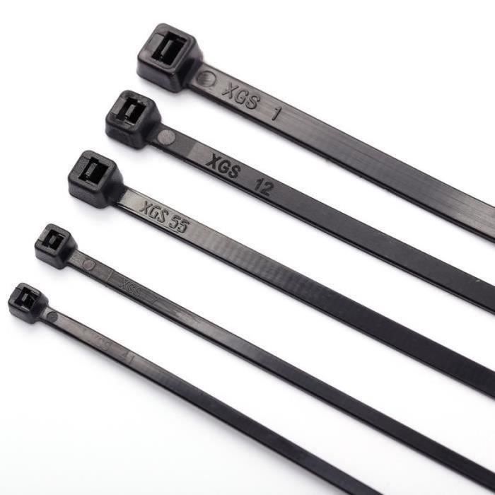 500x Collier de Serrage Autobloquant nylon Attache-câble 5 tailles ...