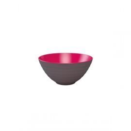 Saladier Wave 25 cm taupe et grenadine. Zak Design. - Cdiscount Maison