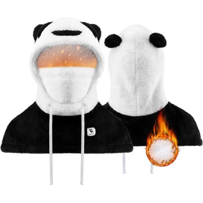 Cagoule Panda Parent-Enfant Hiver Masque Intégral Écharpe 2 En 1 ...