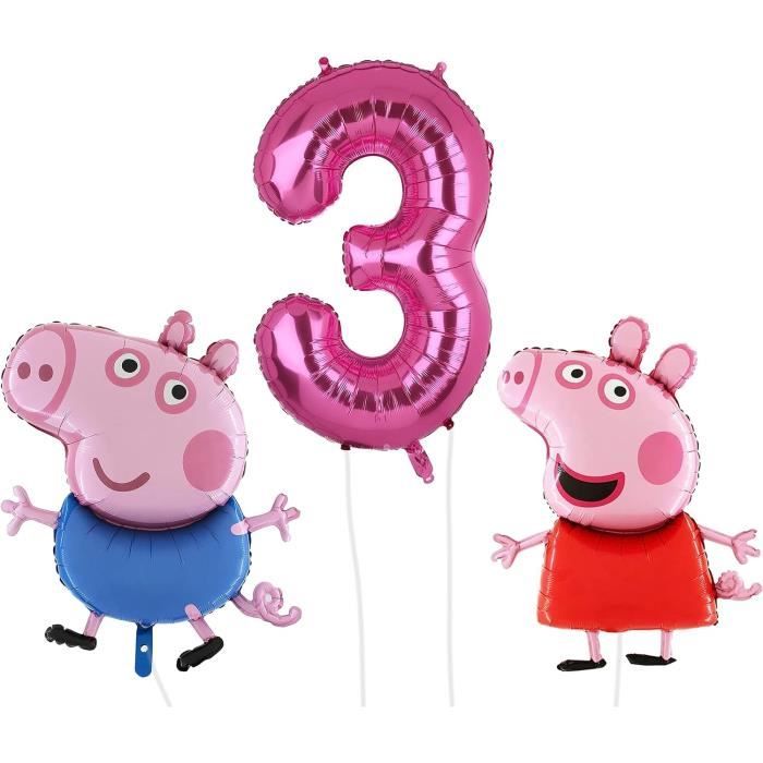 Lot de ballons en aluminium Peppa & George Pig - 2 ballons personnages ...