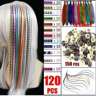 Kit Extensions cheveux plume Grizzly 120 pièces - Cdiscount Au quotidien