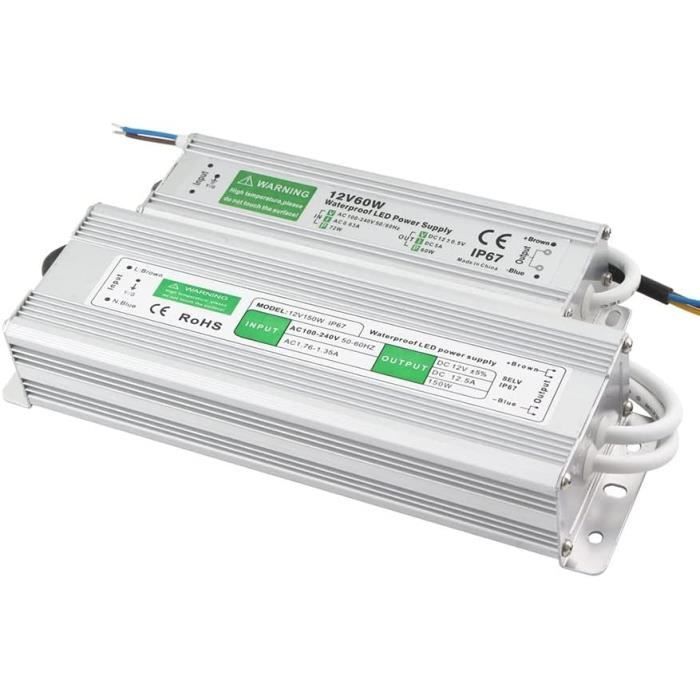 Transformateurs AC DC 24V 12V Adaptateur d'alimentation IP67 ...