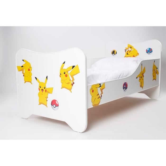 Lit Junior Pokemon Pikatchu - Nitendo - Ensemble complet lit 140 cm ...