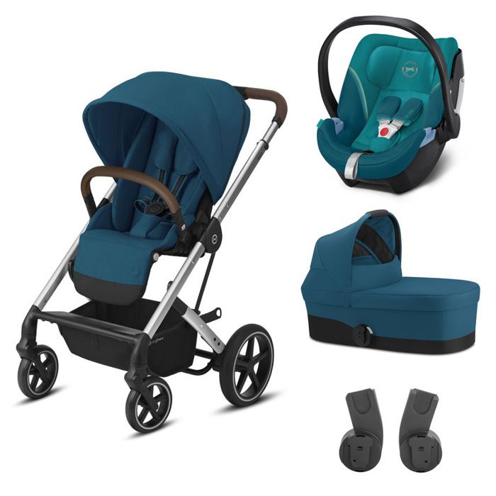 CYBEX - Poussette TRIO Balios S Lux SLV ATON 5 Nacelle S River Blue ...