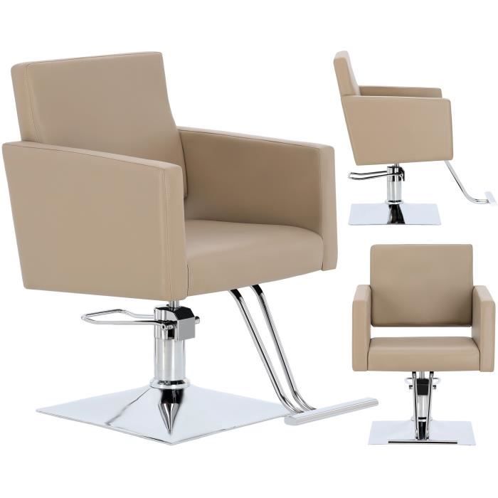 Chaise de coiffure Atina pivotante hydraulique pour barbier et salon de ...