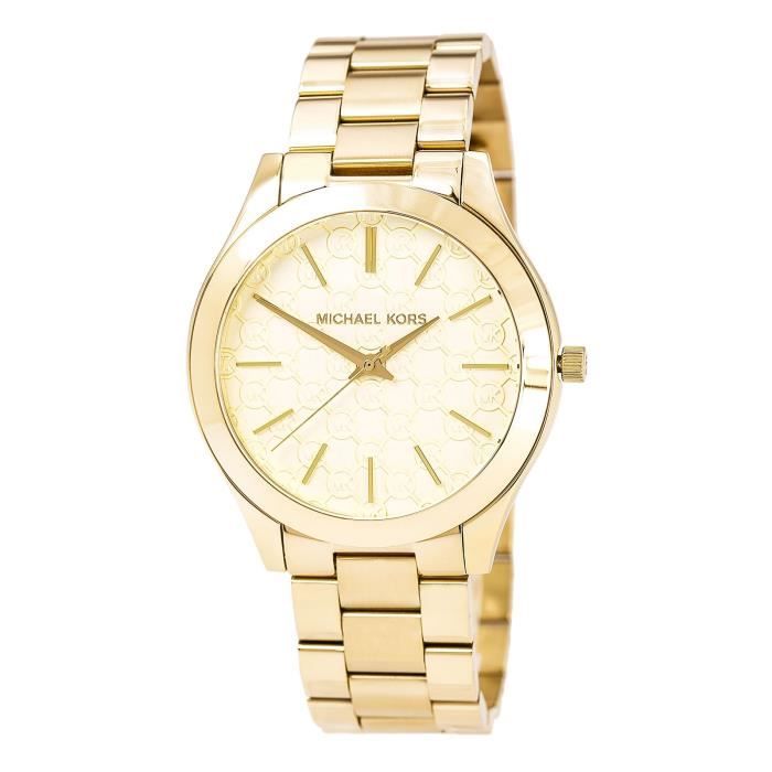 Montre Bracelet MICHAEL KORS RNRTB MK3335 Slim Runway Gold Tone Dial ...