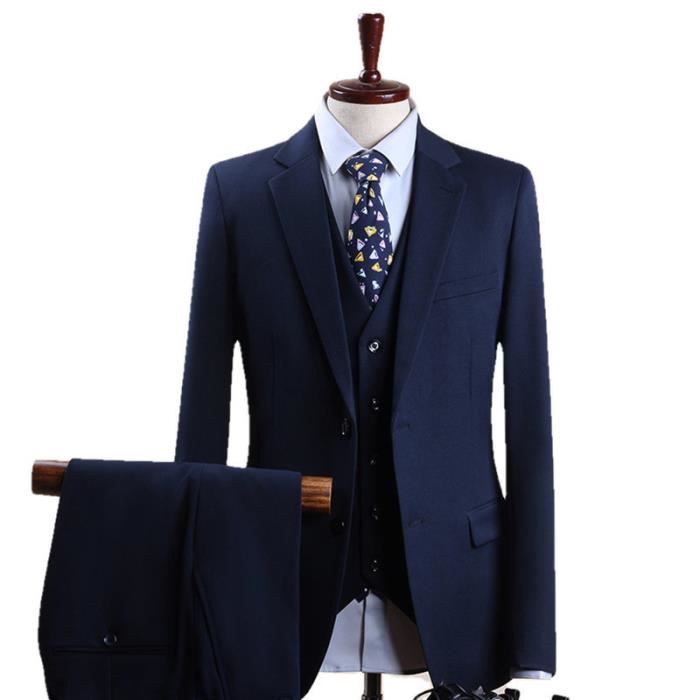 Costume homme, marque de luxe, couleur unie, deux boutons, costume slim ...
