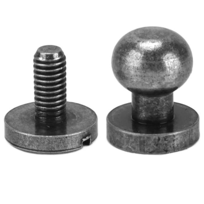 LEX Rivets de moine Moine Rivets laiton tête ronde vis clous bagages ...