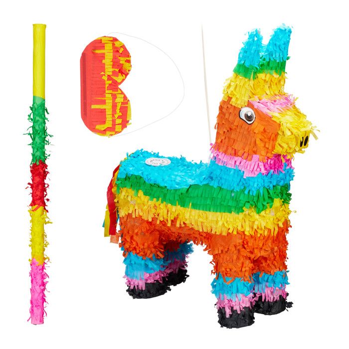 Ensemble de 3 pièces pour piñata lama, bâton avec masque, piñata pour ...