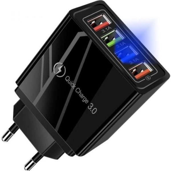 Chargeur Mural Usb, 4 Ports-Fonction Intelligente Et Ultra Rapide 3.0 ...