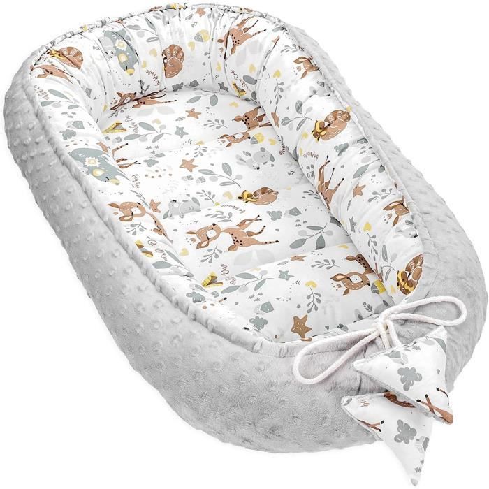 Réducteur Lit Bébé 90x50 cm - Cocoon Cale Bebe pour Lit Baby Nest Coton ...