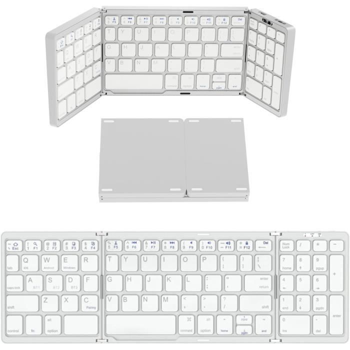 Clavier Bluetooth Pliable Avec Pavé Numérique,Tablette-Portable-Clavier ...