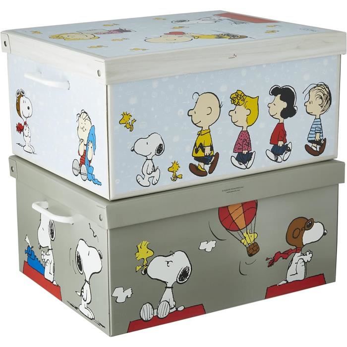 Lot De 2 Boîtes De Rangement En Carton, Avec Couvercle, Pour Ranger ...