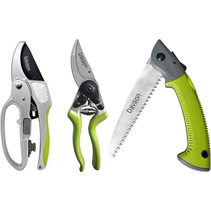 Set Professionnel (3 Sécateurs) - Set d'Outils de Jardin - 1 Sécateur ...
