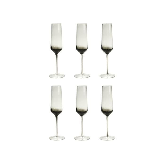 Verre Collection Masterpro Set De 6 Flûtes à Vin MasterPRO - Verre ...