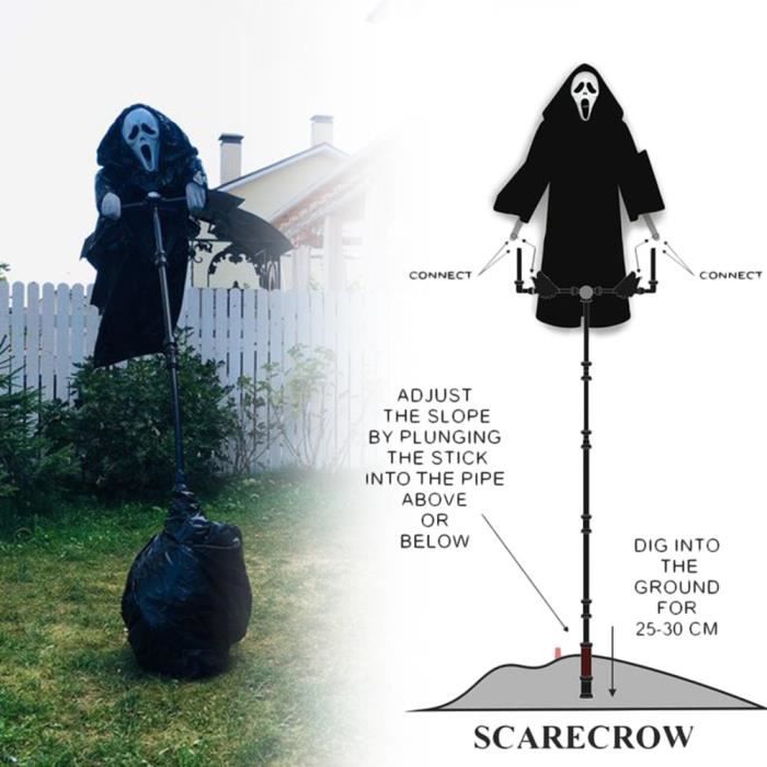 Halloween Décoration épouvantail,Scream Scarecrow for Halloween ...