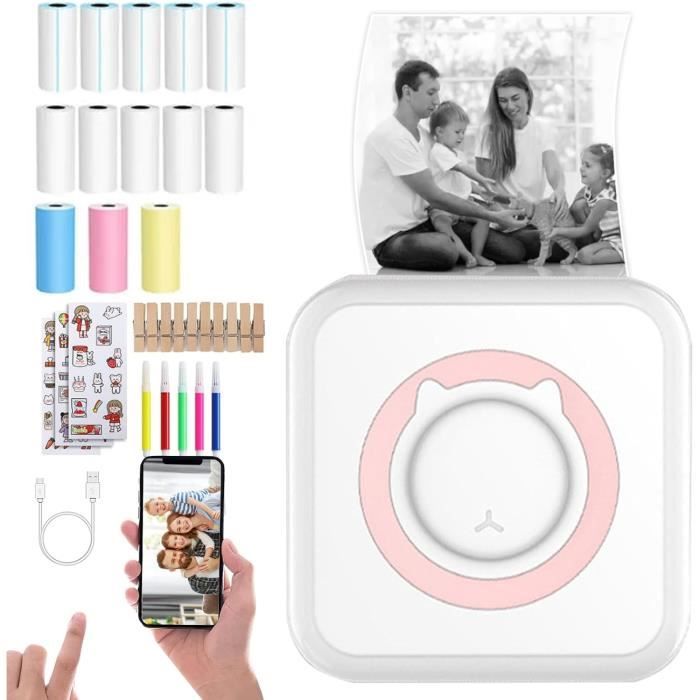 Mini Imprimante de Poche 13 Rouleaux de Papier,Mini imprimante ...