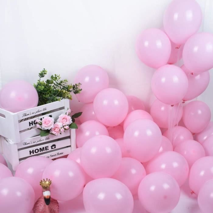 100Pcs Rose Ballon 10 Pouces Rose Clair Pastel Ballon Macaron Ballon En ...