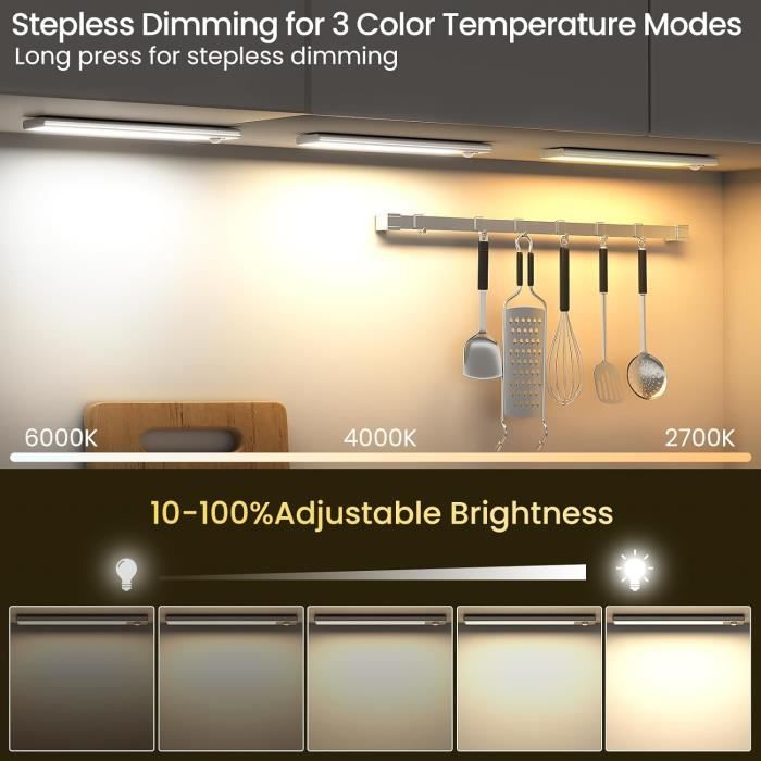 Lampe De Placard 76 Led, Lampe À Détecteur De Mouvement Rechargeable ...