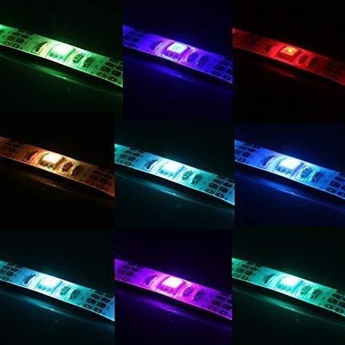 100Cm Ruban Led À Pile Étanche Ip65 Rgb 5050 30Led Mode D’Éclairage ...