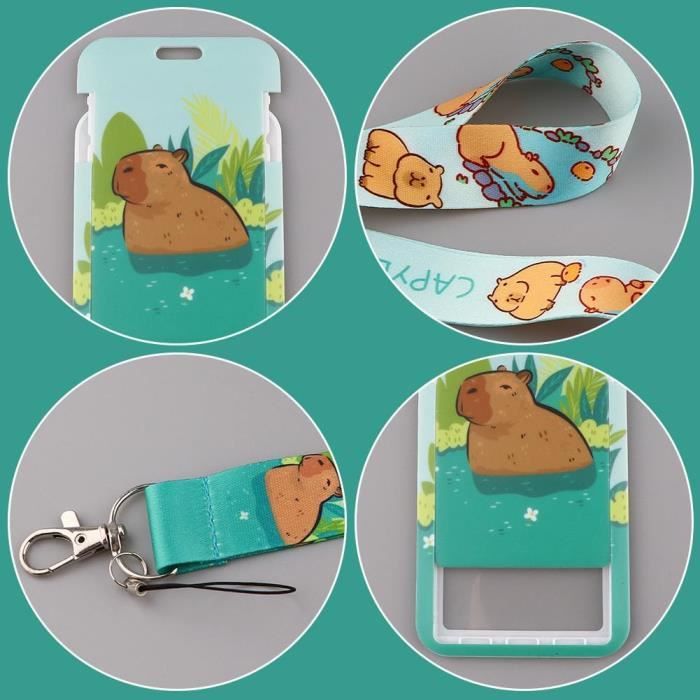 Capybara Lanyard Id Card Holder Capybara Lanière Avec Porte-Badge ...