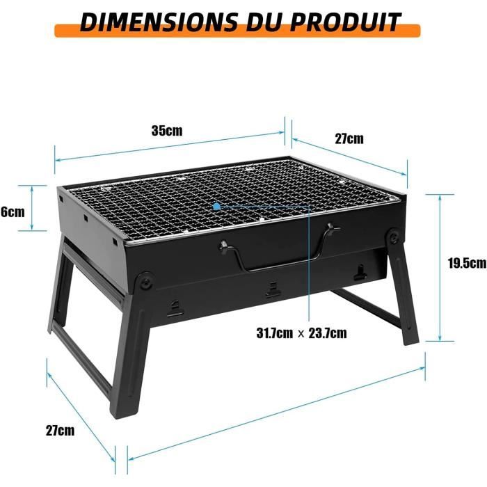 Barbecue Portable Mini Barbecue à Charbon Pliable BBQ Grill Barbecue ...