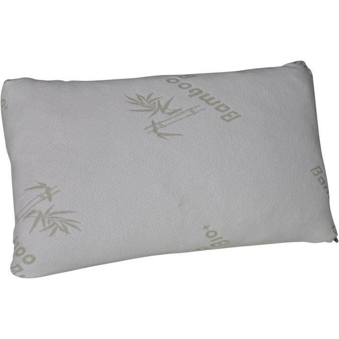 , Oreiller De Luxe En Bambou Queen 50X76Cm Hg5076Bm-Blanc[u1352 ...