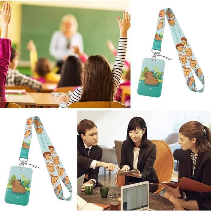 Capybara Lanyard Id Card Holder Capybara Lanière Avec Porte-Badge ...