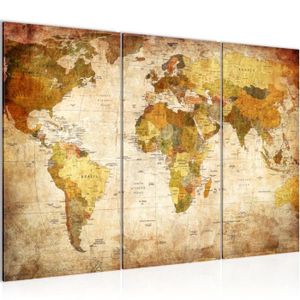 Runa art tableau de décoration murale carte du monde - Cdiscount