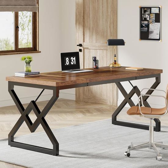 Tribesigns Bureau - 160 x 70 x 75 cm - Grande Table d'ordinateur de ...
