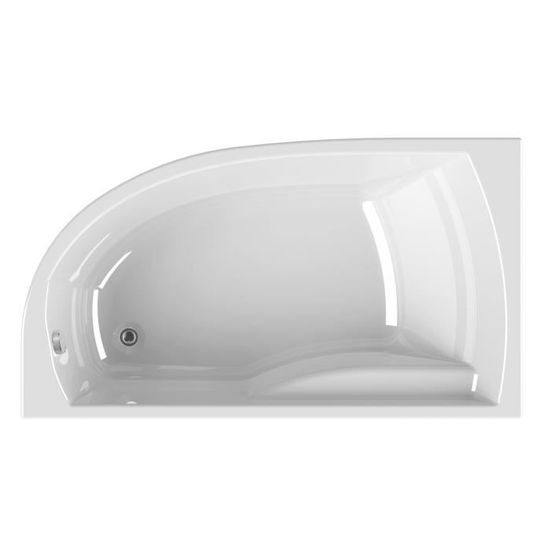 Baignoire gain de place asymétrique droite DIVA 160 x 90 cm - Cdiscount Bricolage