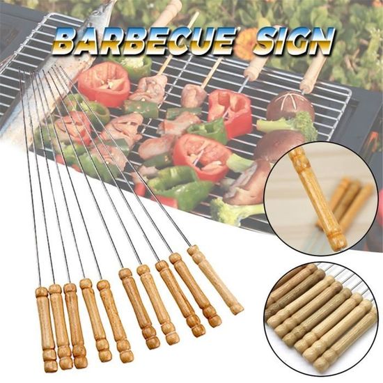 Bâton de barbecue de brochettes de brochettes de brochette d'acier ...
