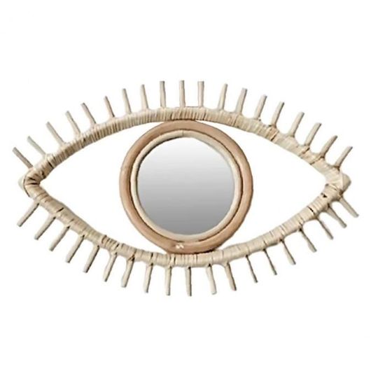 Rotin Mur Miroir Mur Mur Suspendre Pendentif décoratif Eye Art pour ...