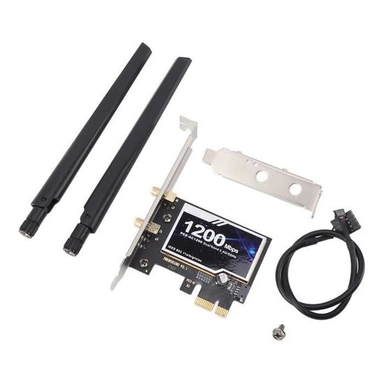 Carte réseau sans fil PCIE - HURRISE - AC1200 - 1200 Mbps - Bluetooth 4 ...