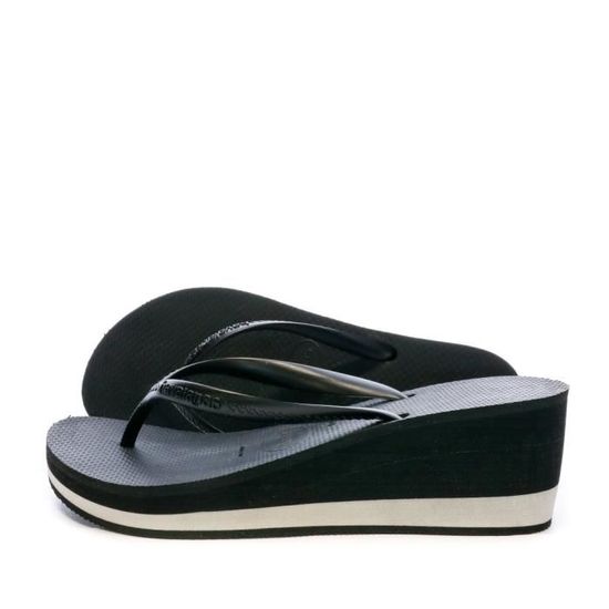 Tongs à talon Noires Femme High Fashion - Cdiscount Sport