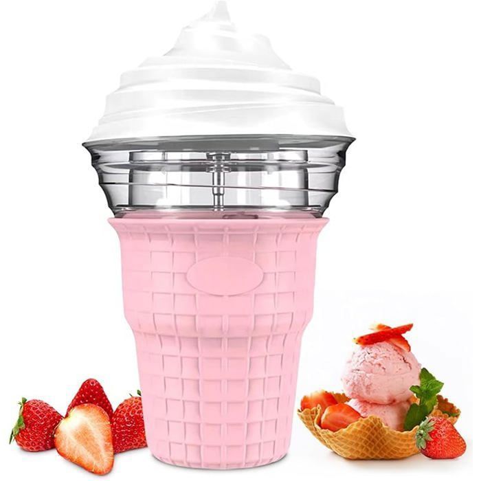 Mini Machine à Glace Molle 450 ML Automatique Saine (Rose) rose ...